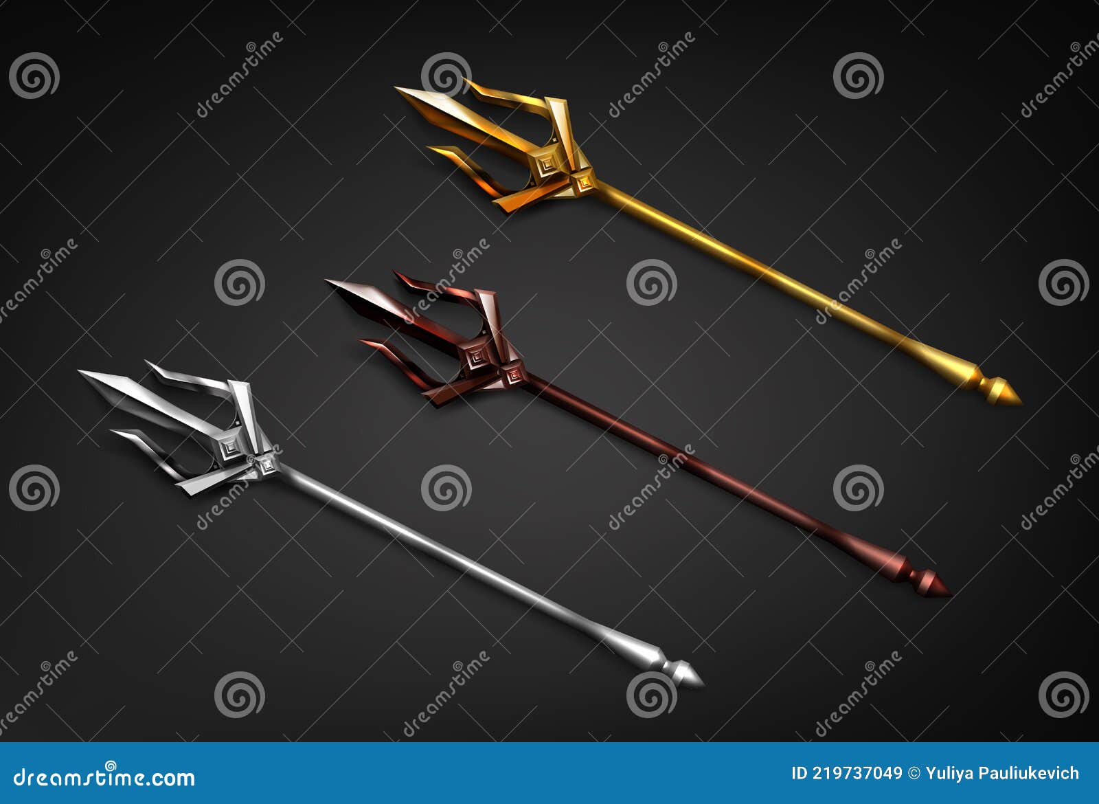 Poseidon Tridents, Marine God Neptune Weapons Set Stock Vector ... Poseidon Tridents, Marine God Neptune Weapons Set Stock Vector ...