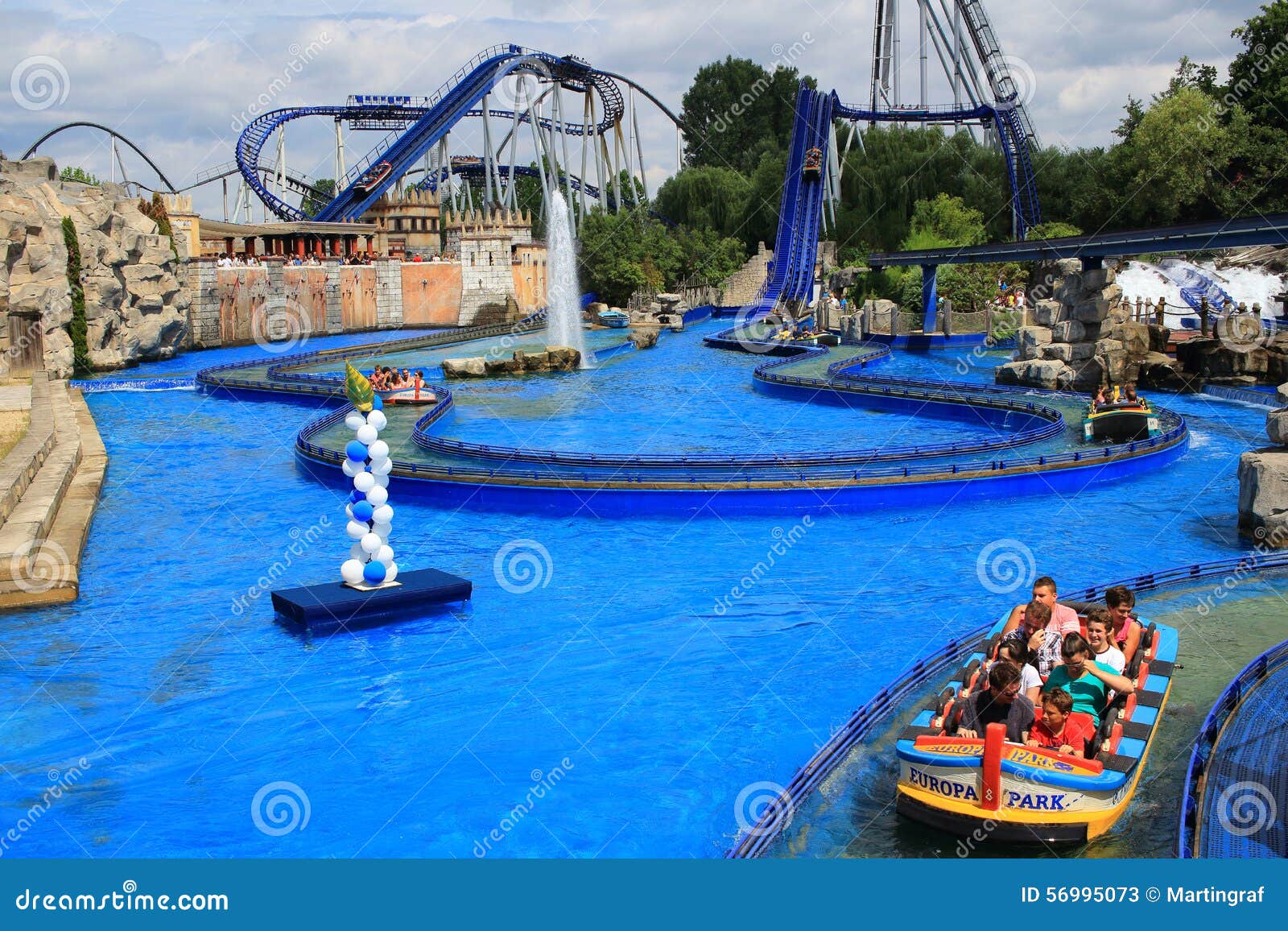 Poseidon Water Roller Coaster Greek Scenery Editorial Stock Photo ...