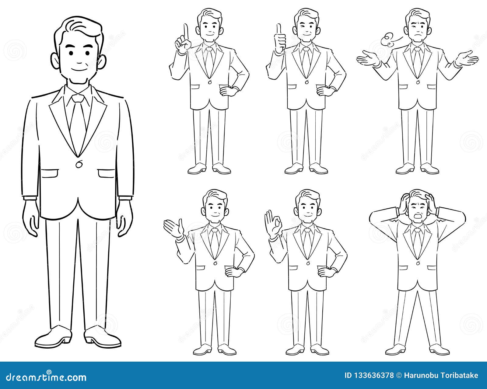 Elderly Poses Vector Illustration | CartoonDealer.com #97438480