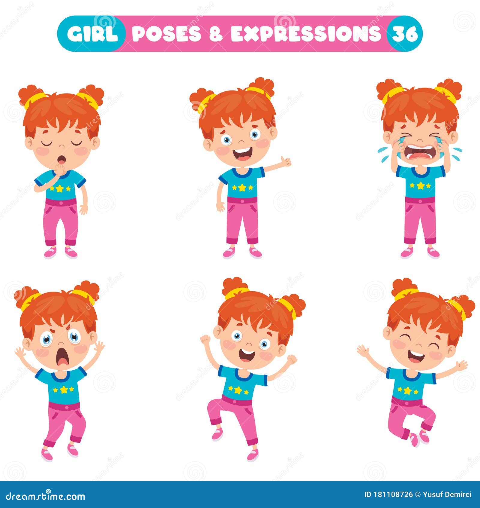 Poses And Expressions Of A Funny Boy Cartoon Vector | CartoonDealer.com ...
