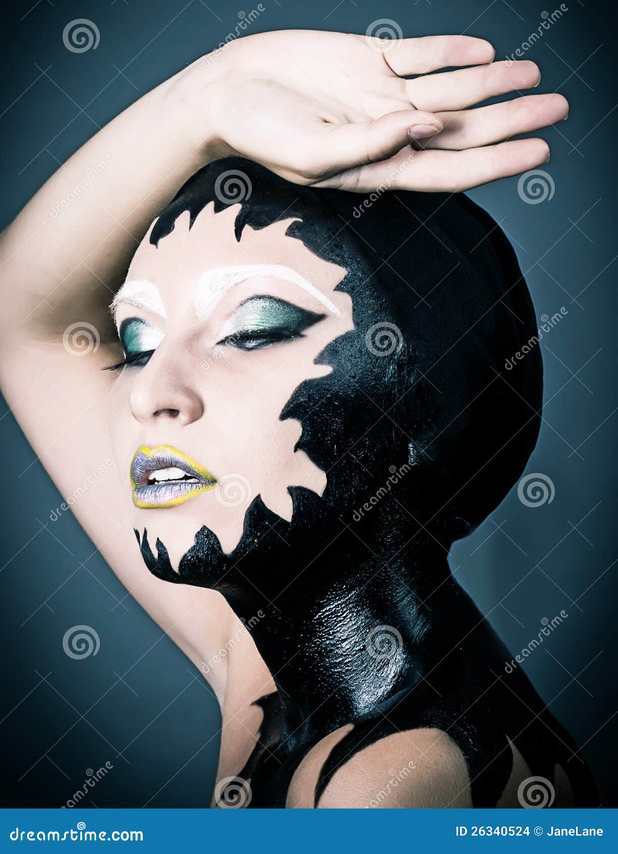 Poses Extravagante Preparadas Da Menina Foto de Stock - Imagem de ...