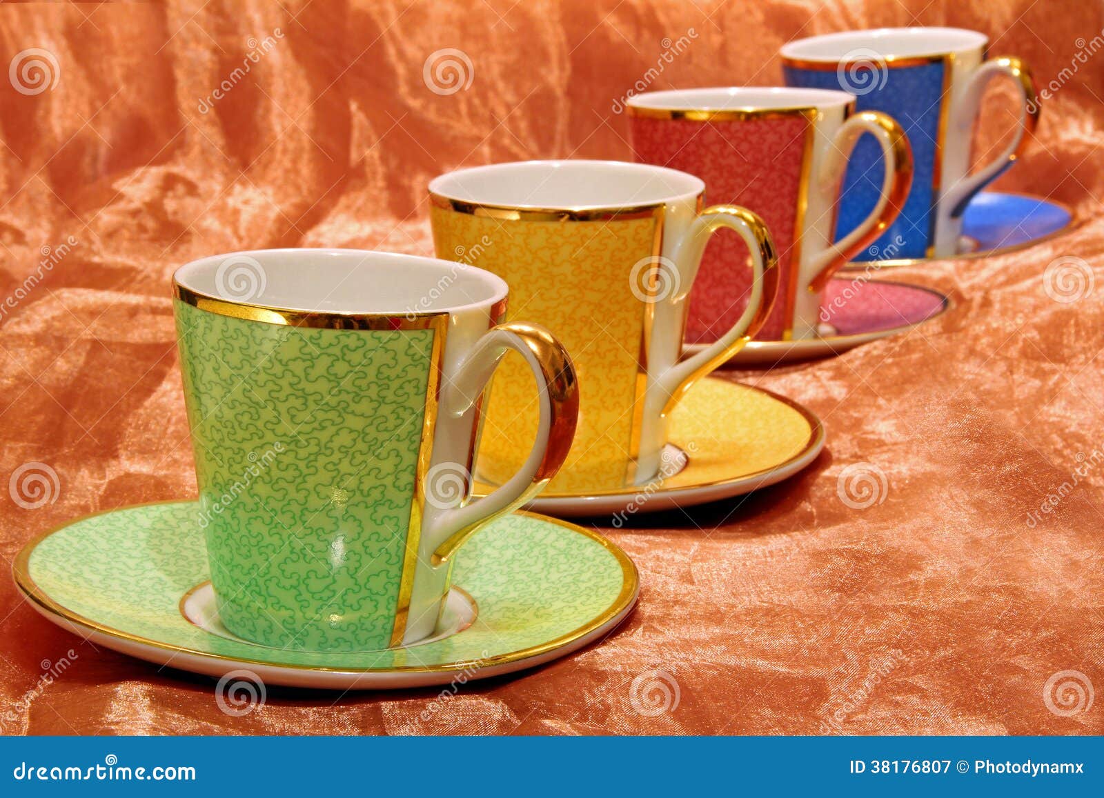 Posh china coffee cups stock image. Image of colours - 38176807