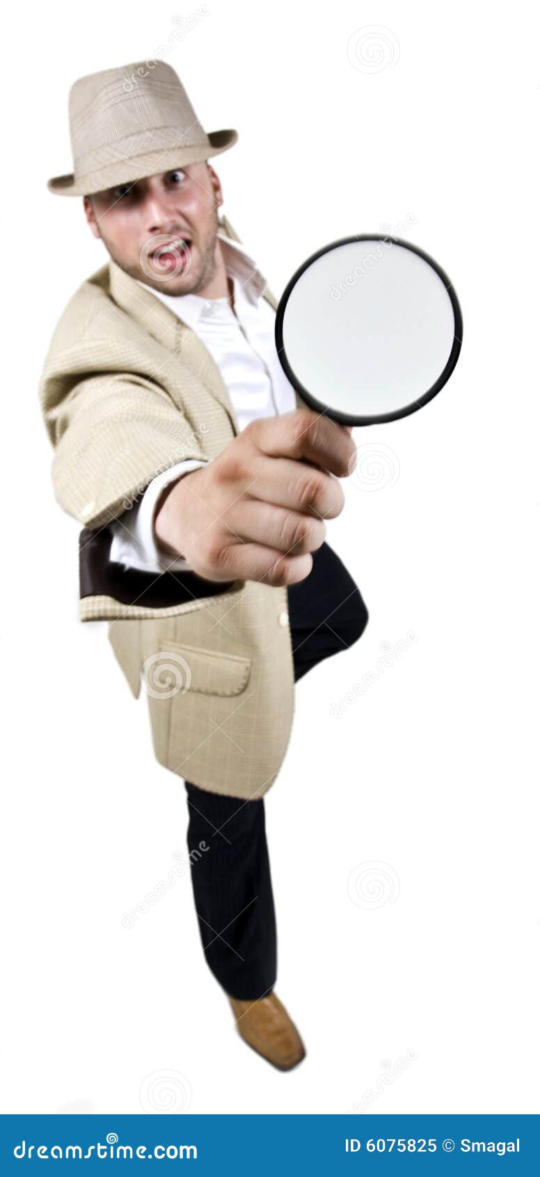 Posing detective stock image. Image of close, zoom, isolated - 6075825
