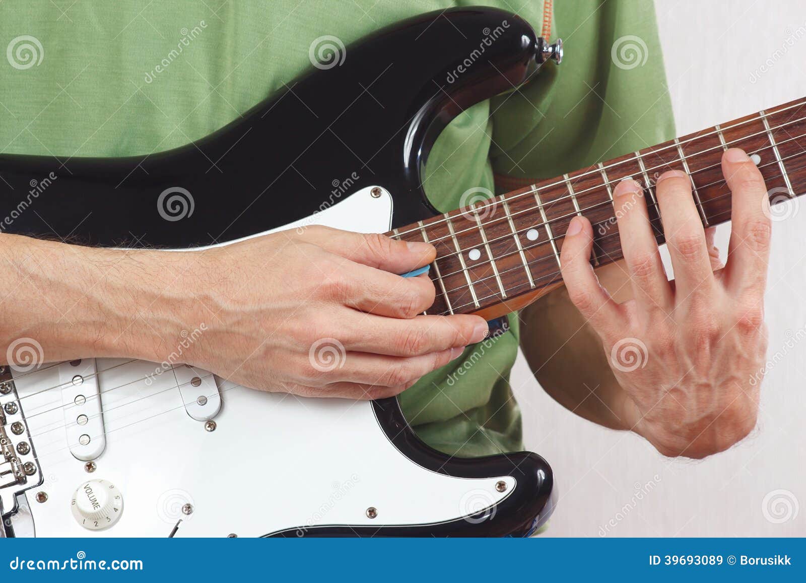Posing Hands of the Rock Guitarist Playing Electric Guitar Stock Image ...