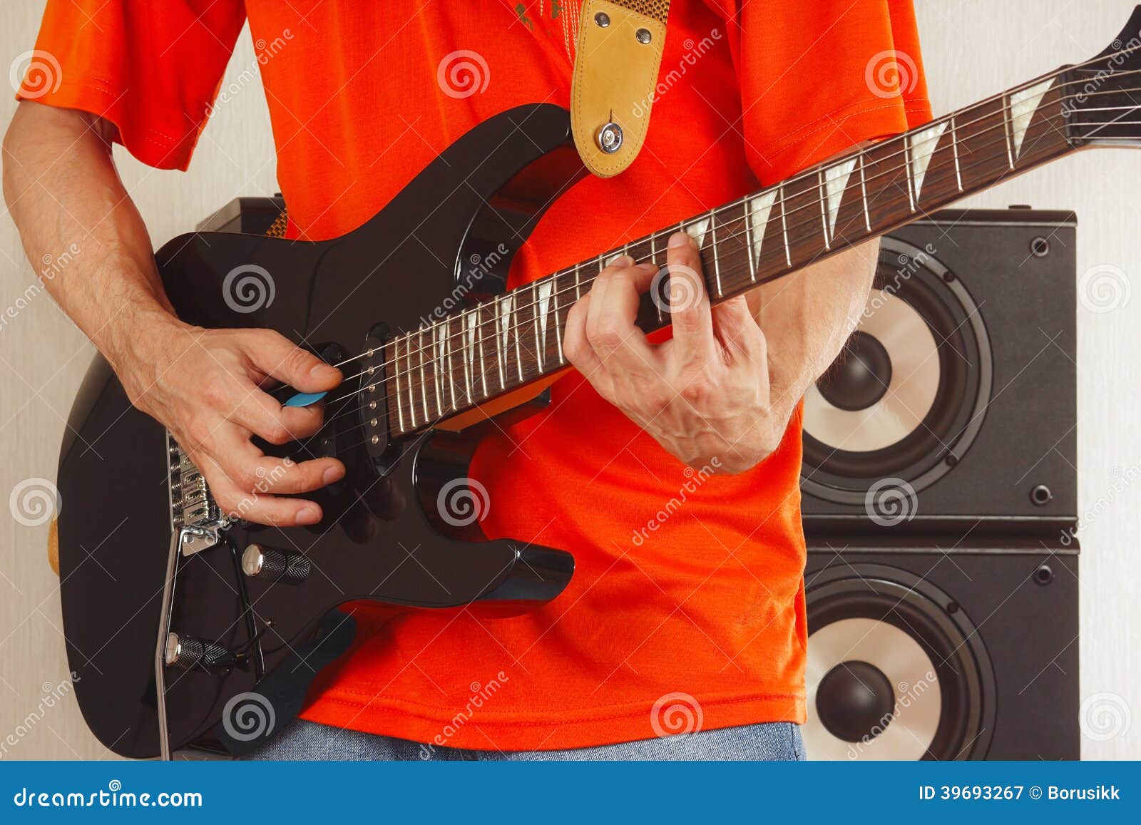 Posing Hands of Rock Musician Playing the Guitar Stock Image - Image of ...