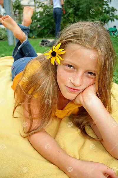 Posing lying stock photo. Image of cute, model, beautiful - 1330806