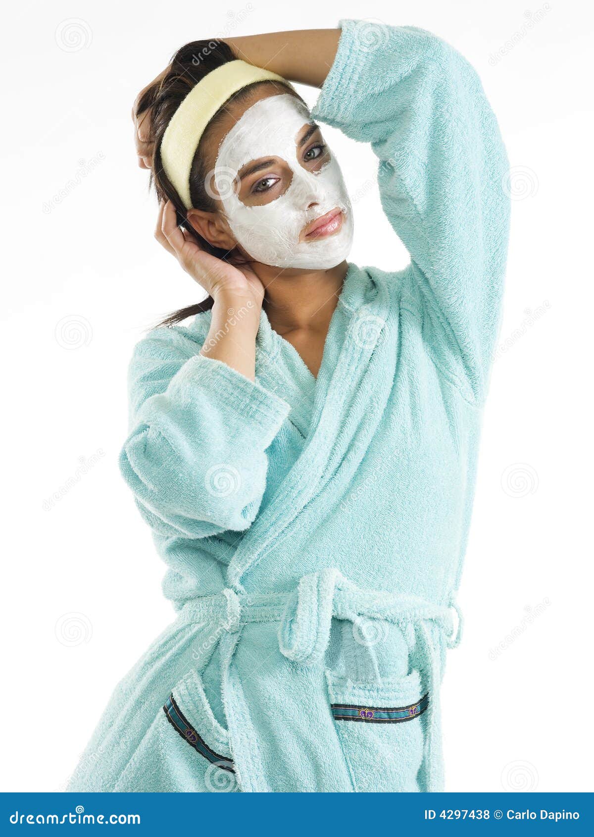 Posing with mask stock photo. Image of healthcare, attractive - 4297438
