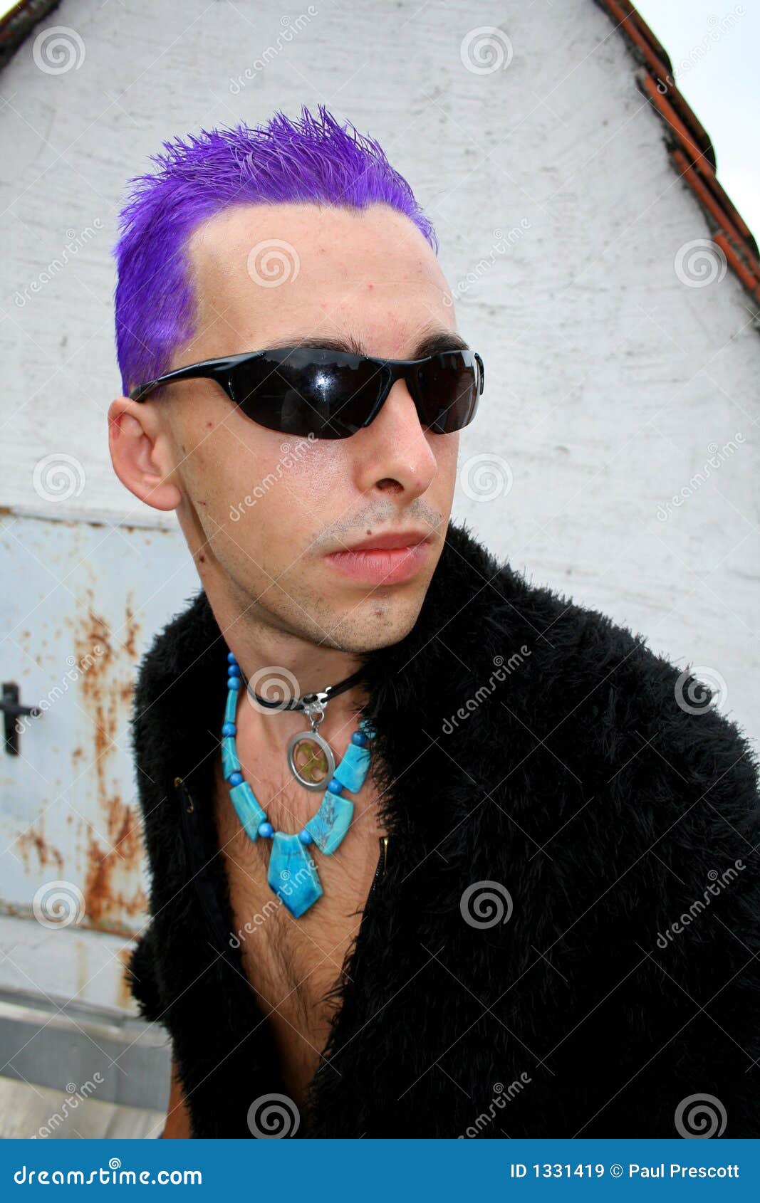 Posing profile punk stock image. Image of cape, look, defiant - 1331419