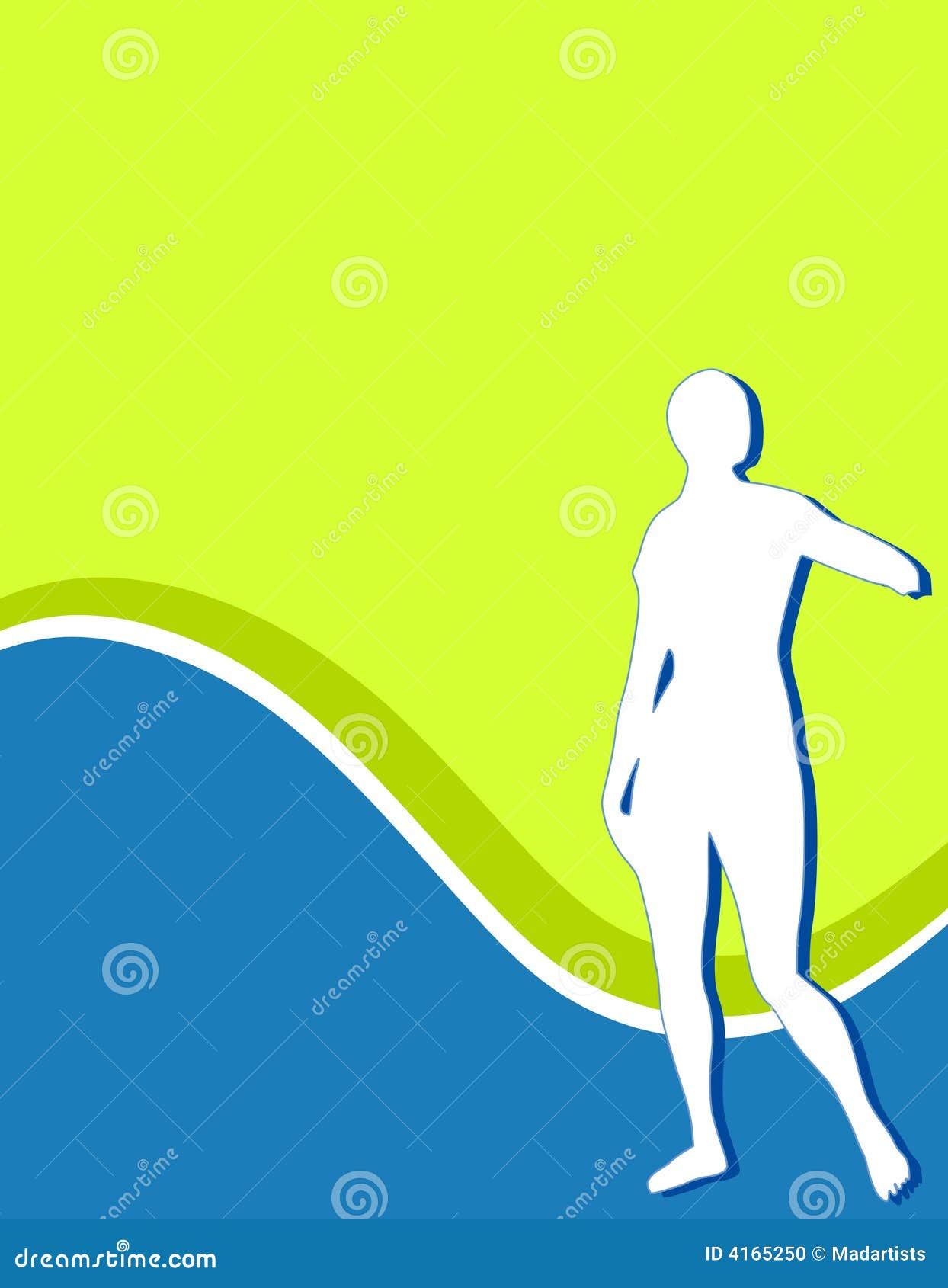 Posing Silhouette Swoosh Cover Vector Illustration | CartoonDealer.com ...