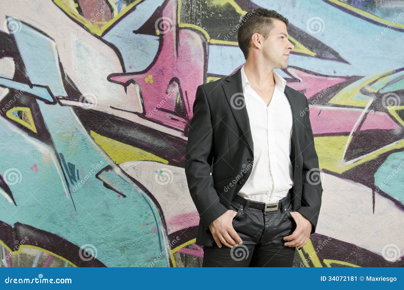 Posing on wall editorial photo. Image of lifestyle, positive - 34072181