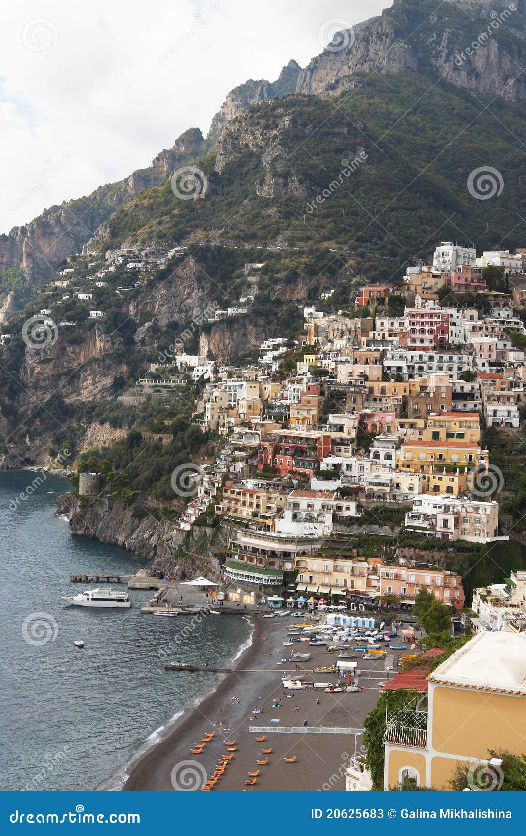 Positano stock image. Image of sandy, pier, rock, positano - 20625683