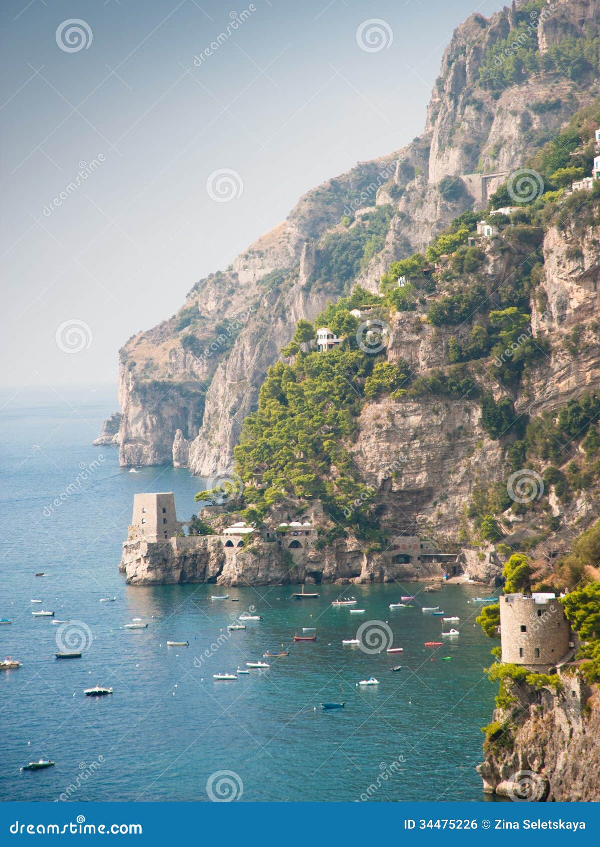 Positano stock photo. Image of summer, water, italy, mediterranean ...