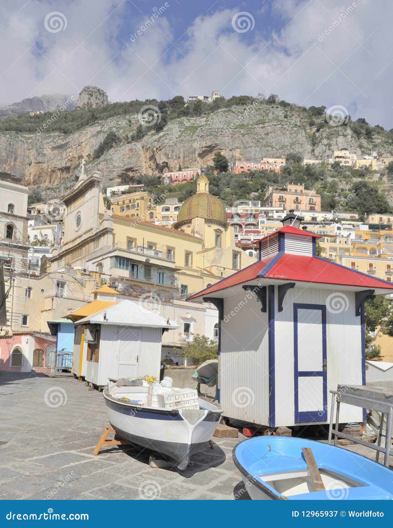 Positano, Italy stock image. Image of towm, outdoor, amalfi - 12965937