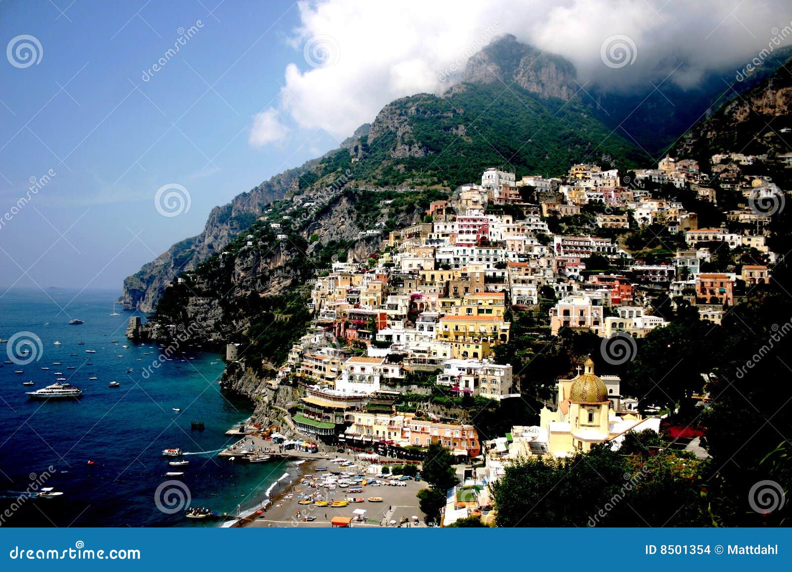 Positano, Italy stock photo. Image of beautiful, positano - 8501354