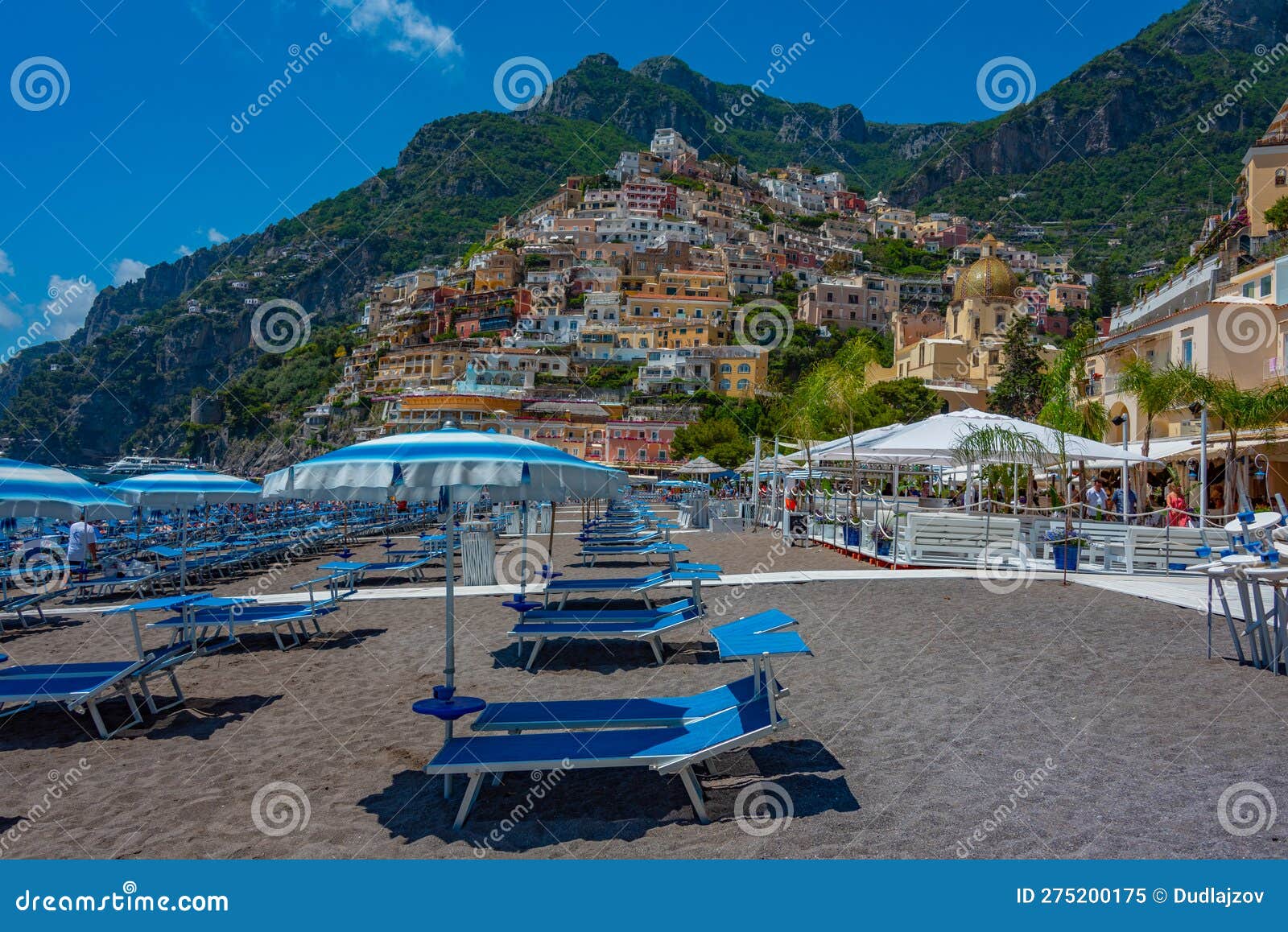 Positano, Italy, May 21, 2022: Sunny Day on the Positano Beach ...