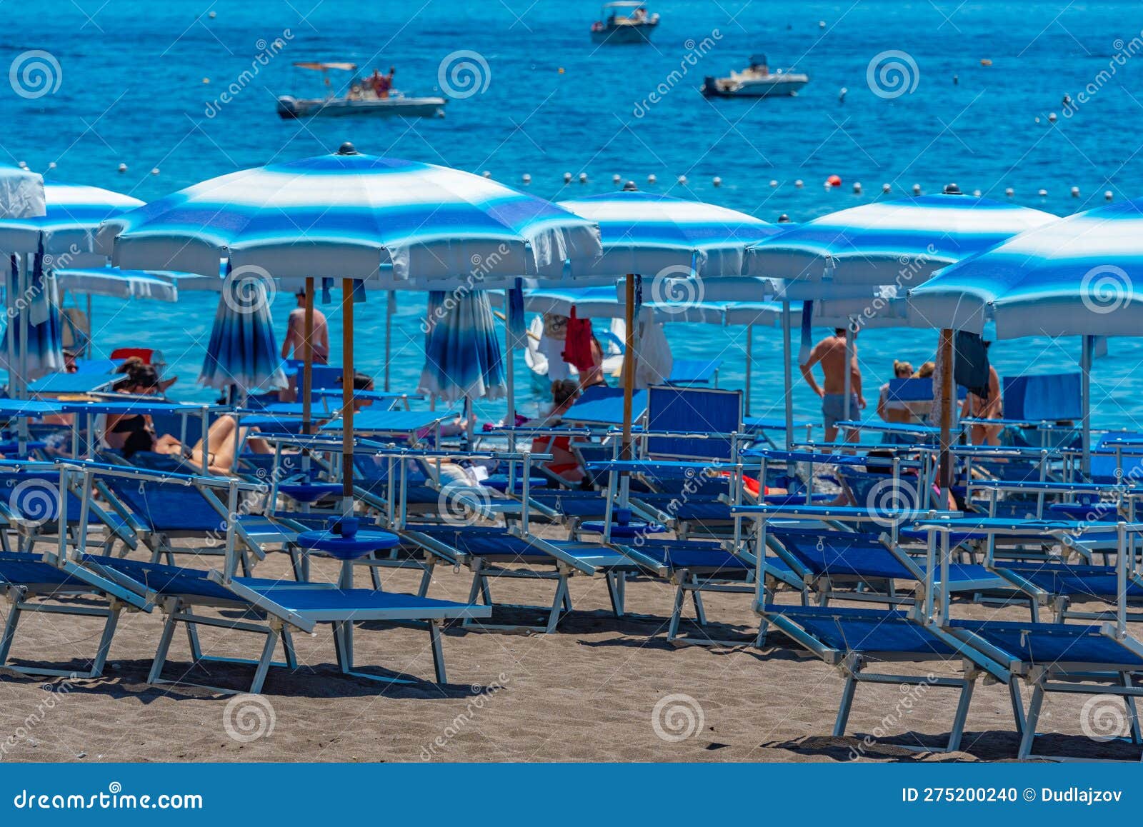 Positano, Italy, May 21, 2022: Sunny Day on the Positano Beach ...