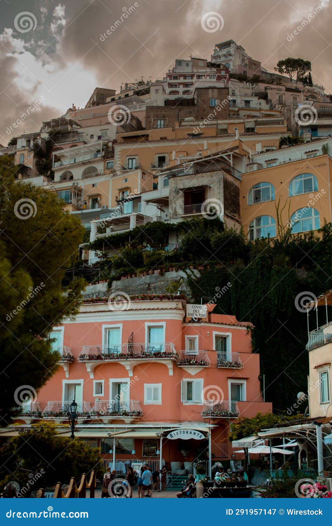Positano Italy Summer Architectural Colors on the Coast Editorial ...