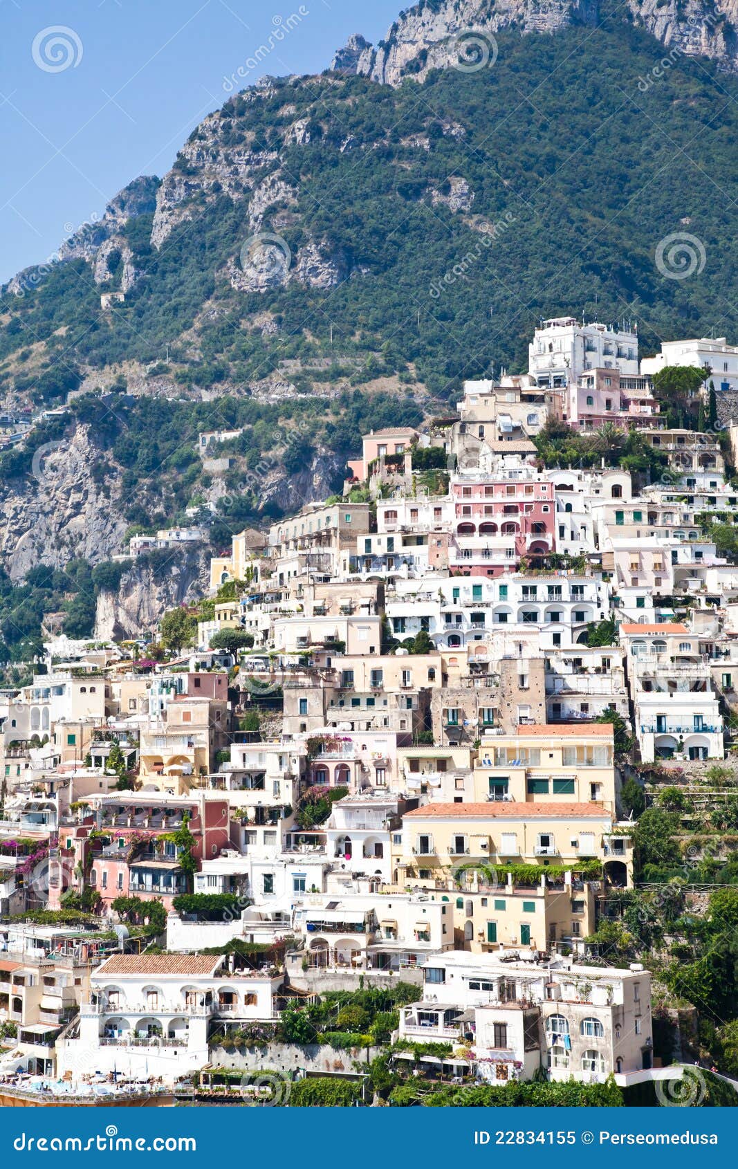 Positano view stock image. Image of architecture, city - 22834155