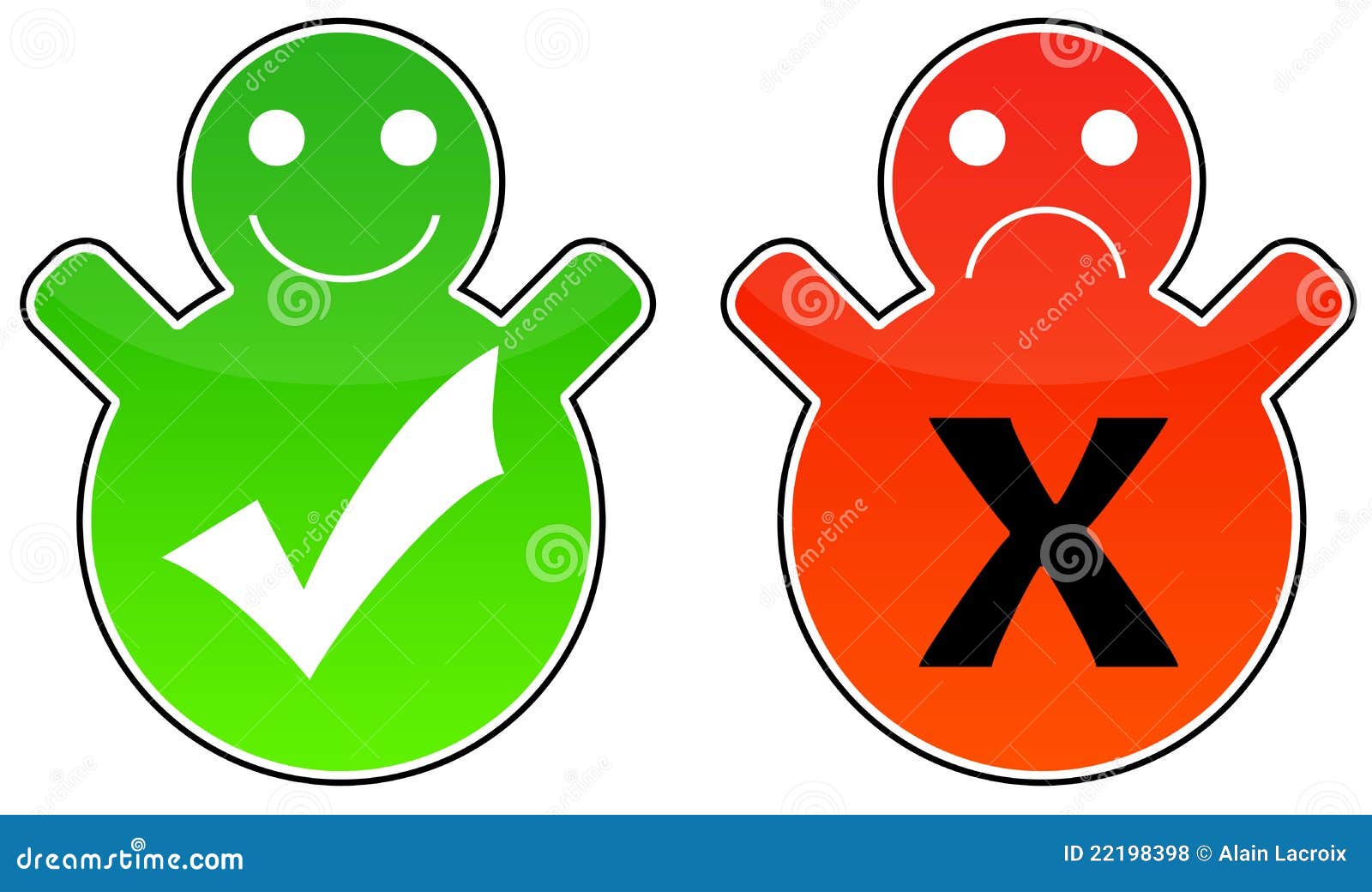 Positief en negatief stock illustratie. Illustration of kies - 22198398