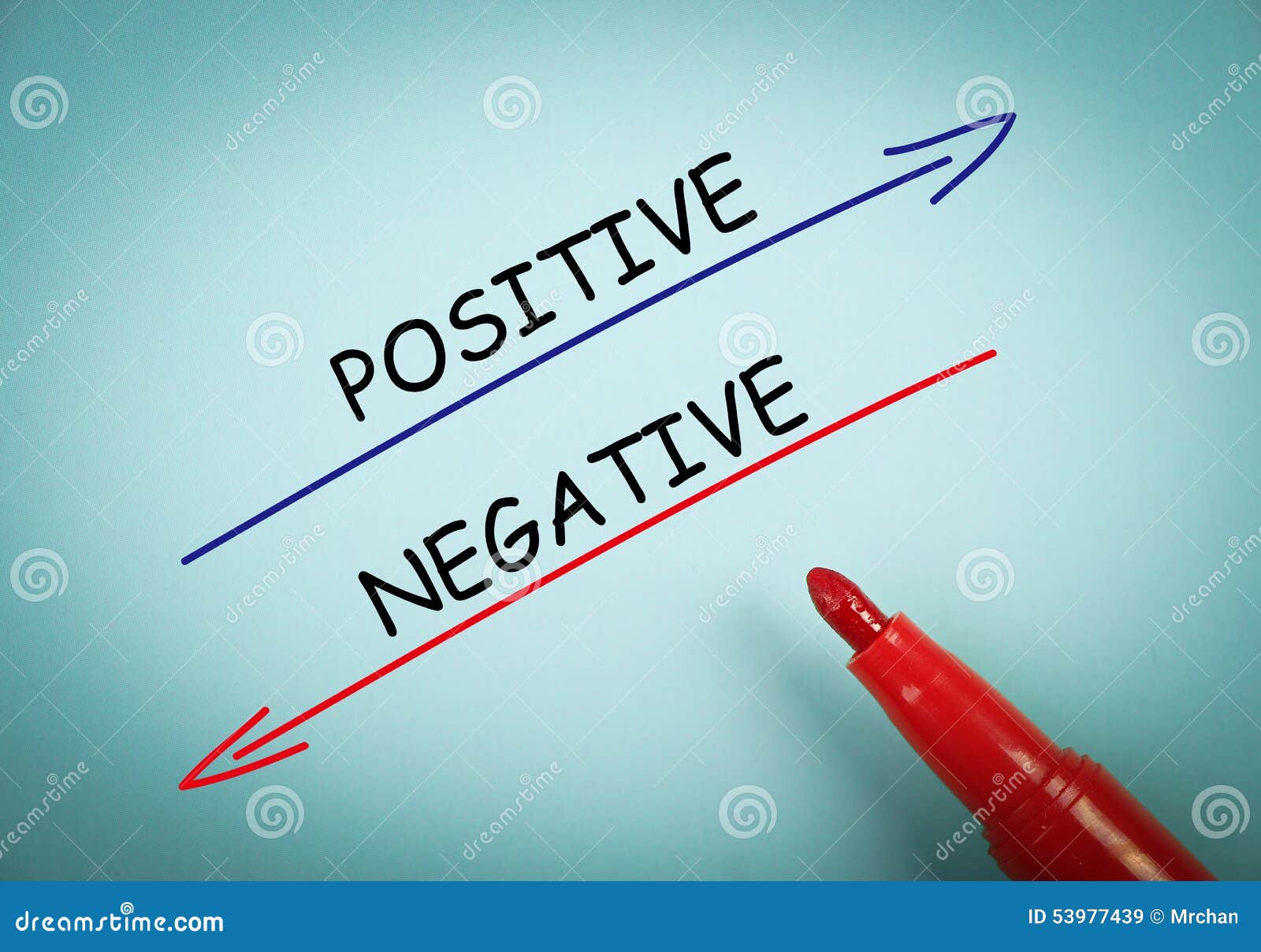 Positief en negatief stock afbeelding. Image of vlak - 53977439