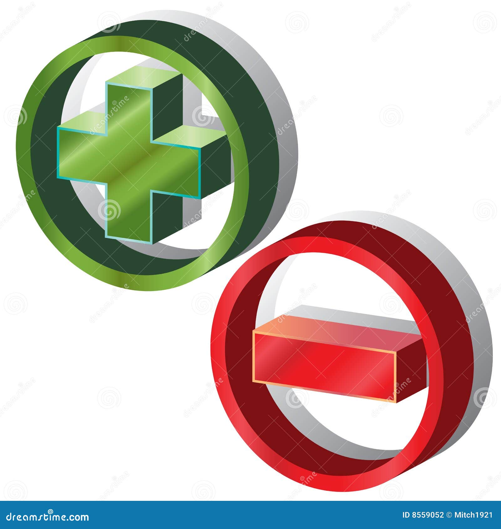 Positieve negatief vector illustratie. Illustration of wiskunde - 8559052