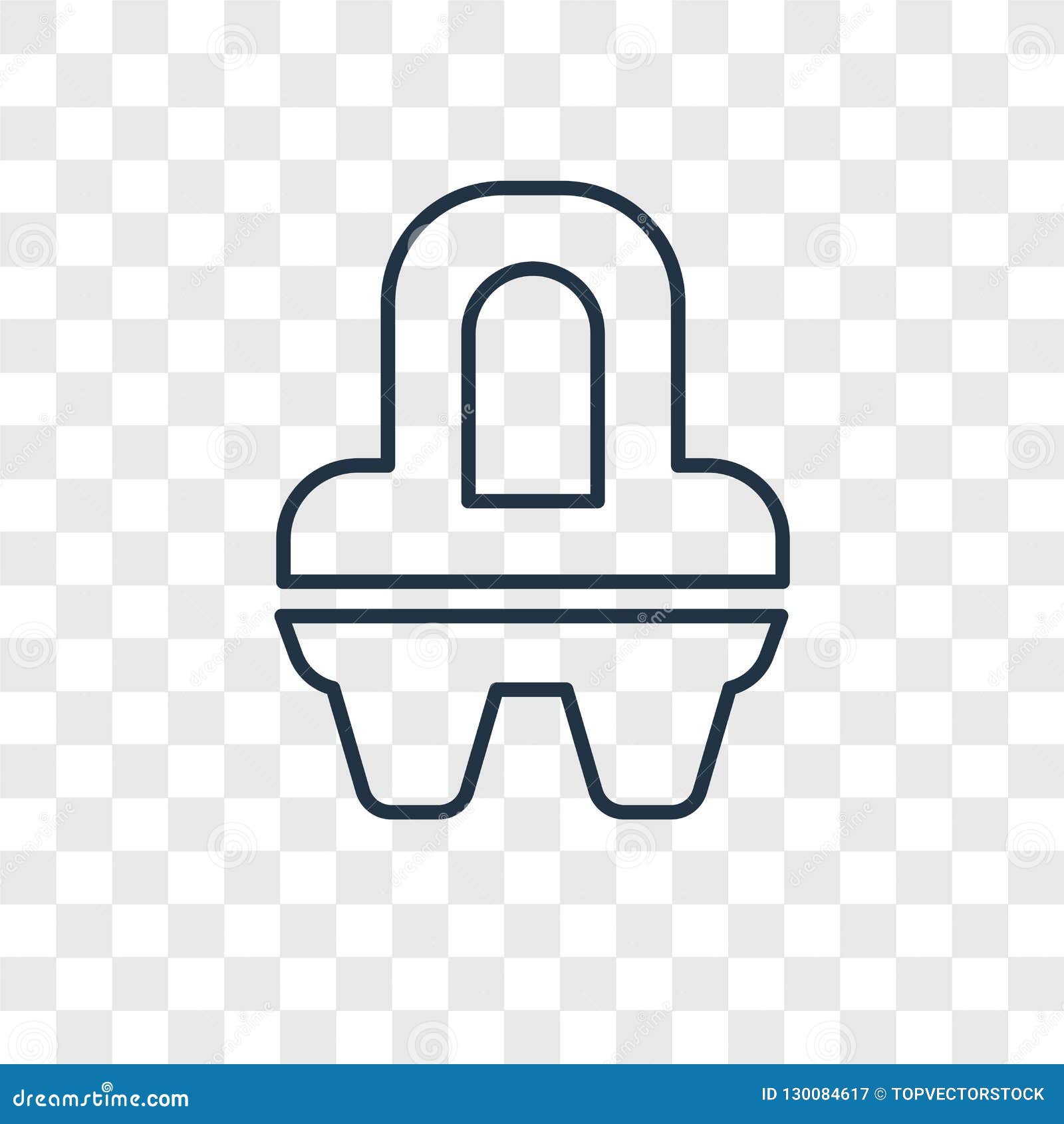 Position Concept Vector Linear Icon Isolated on Transparent Back Stock ...