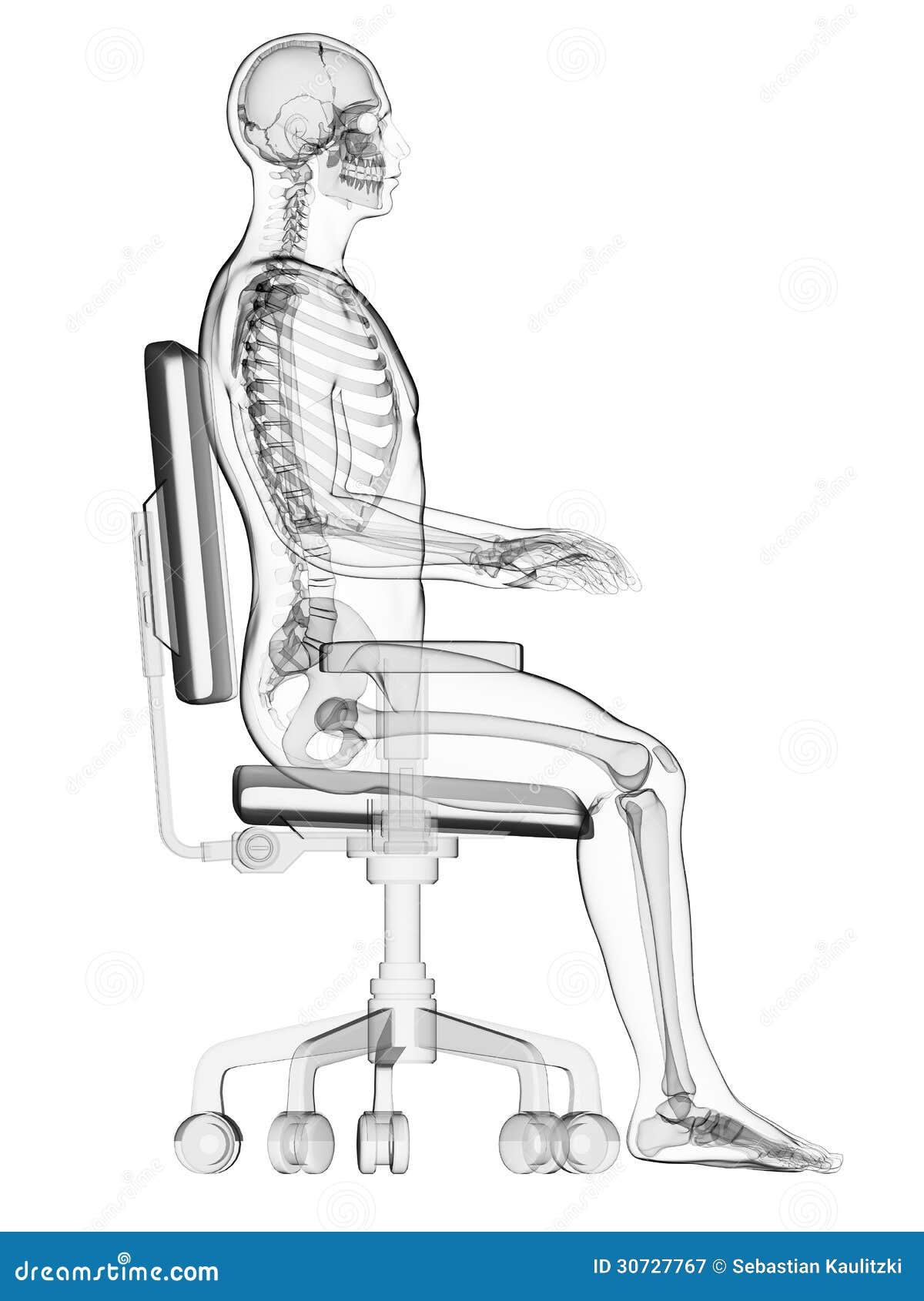 Position d'assise correcte illustration stock. Illustration du ...