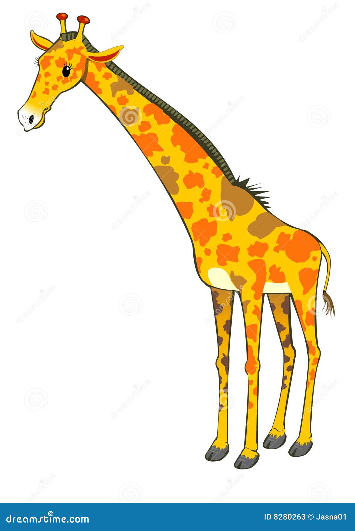 Position de giraffe illustration stock. Illustration du animal - 8280263