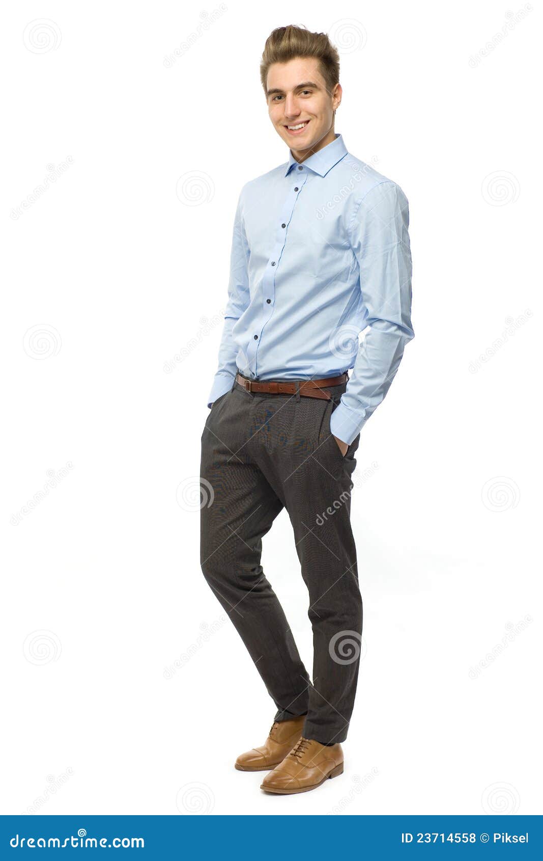 Position de jeune homme photo stock. Image du longueur - 23714558