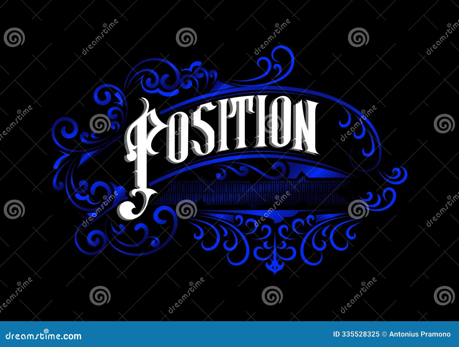 POSITION Hand Lettering Custom Design Cartoon Vector | CartoonDealer ...