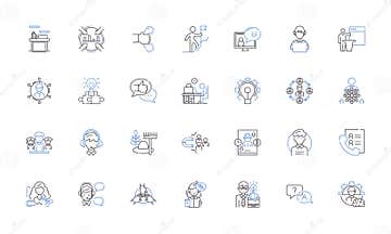 Position Placement Line Icons Collection. Allocation, Arrangement ...