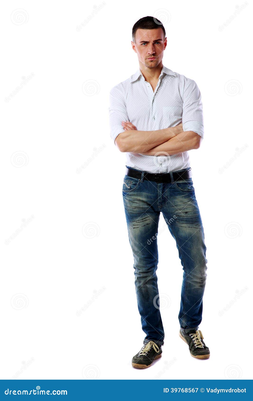 Position sûre d'homme image stock. Image du regarder - 39768567