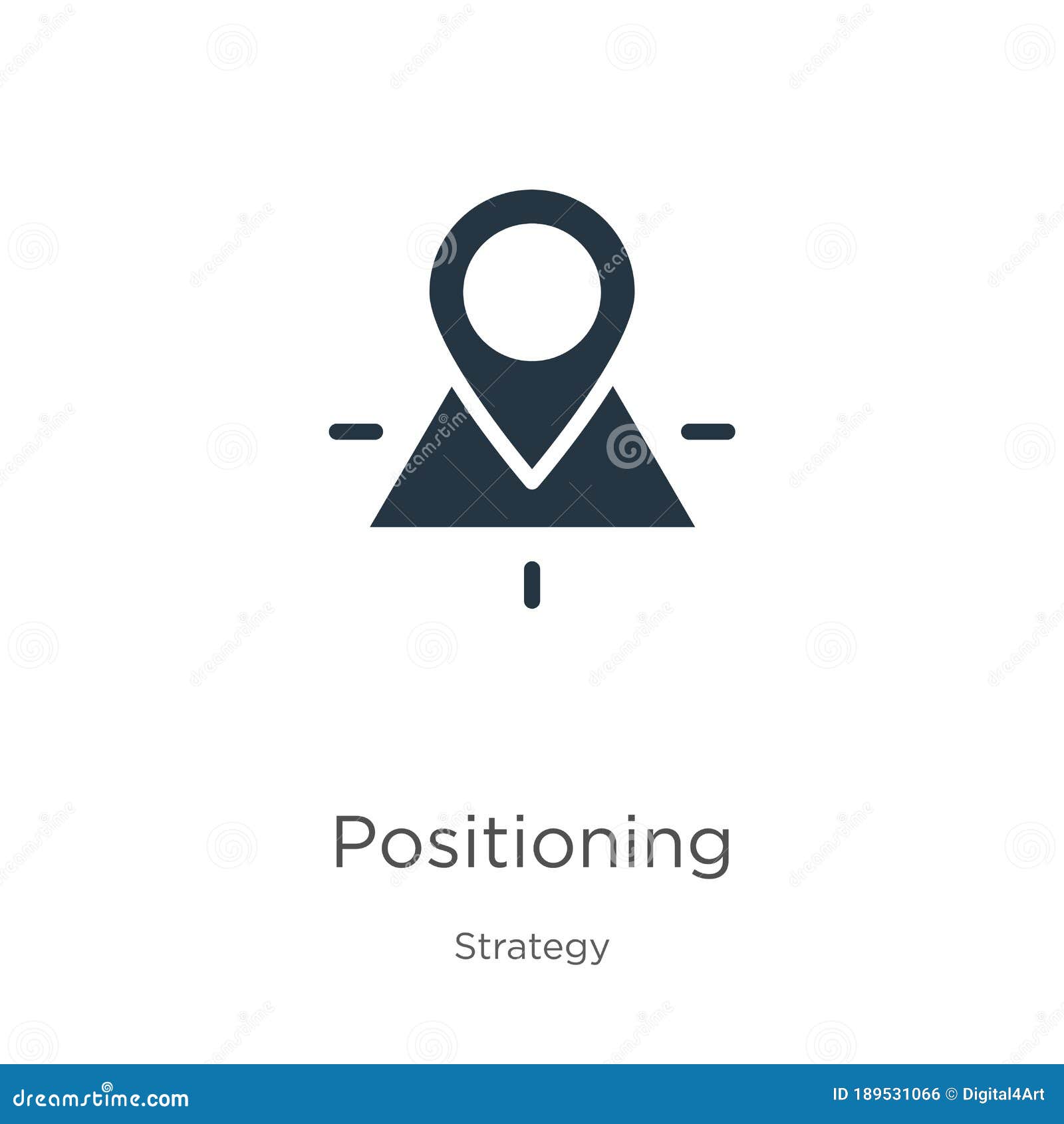 Positioning Icon Vector. Trendy Flat Positioning Icon from Strategy ...