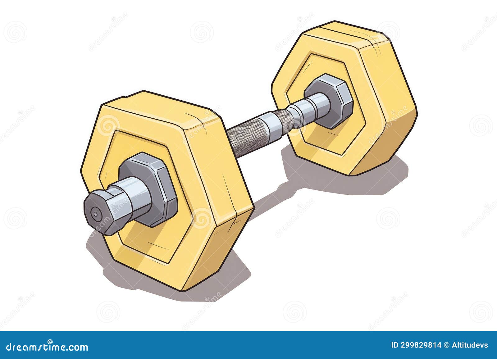 A Positioning Shot of Hexagonal Dumbbells with Rubber Coating Stock ...