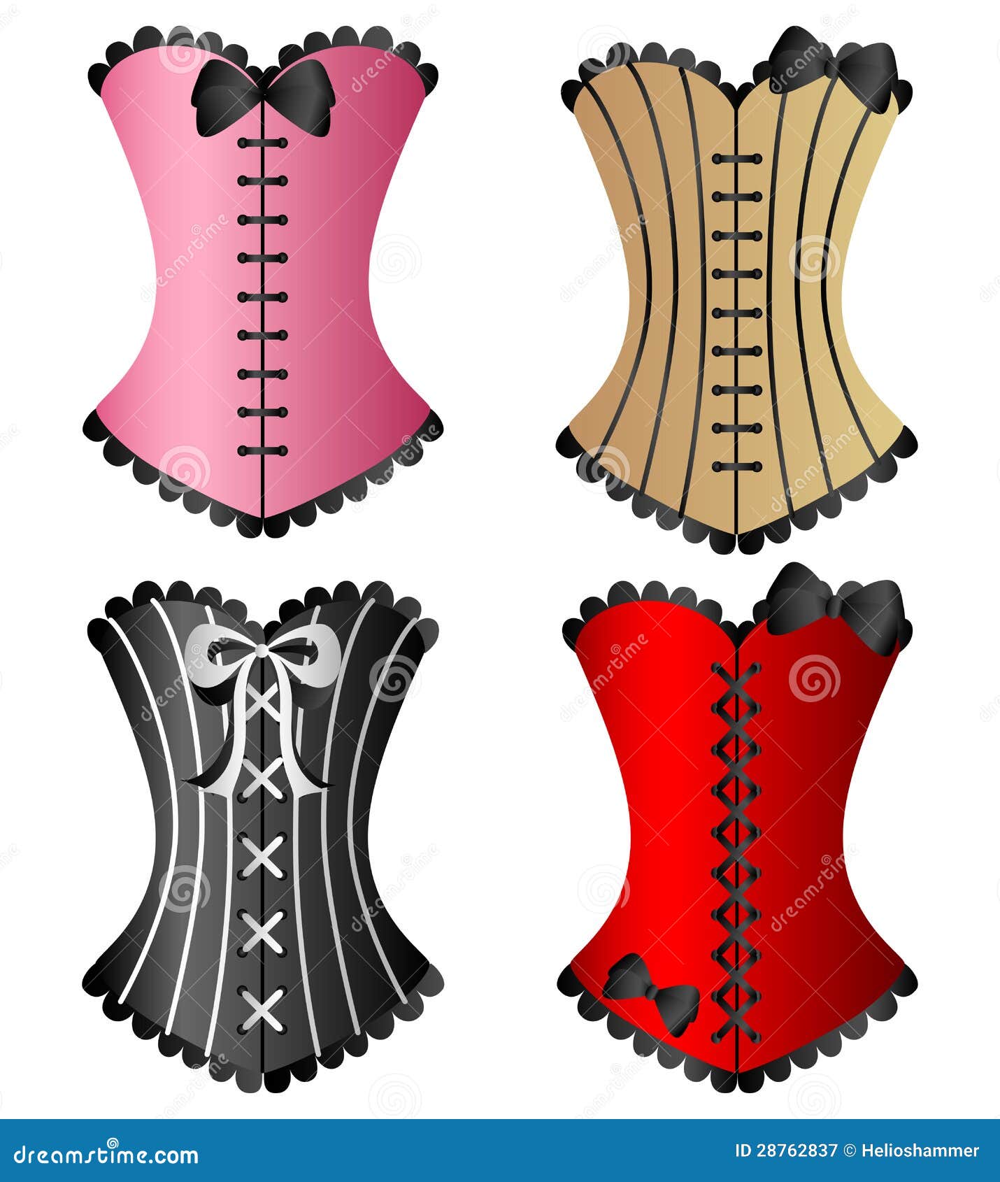 Positionnement de corset illustration de vecteur. Illustration du ...