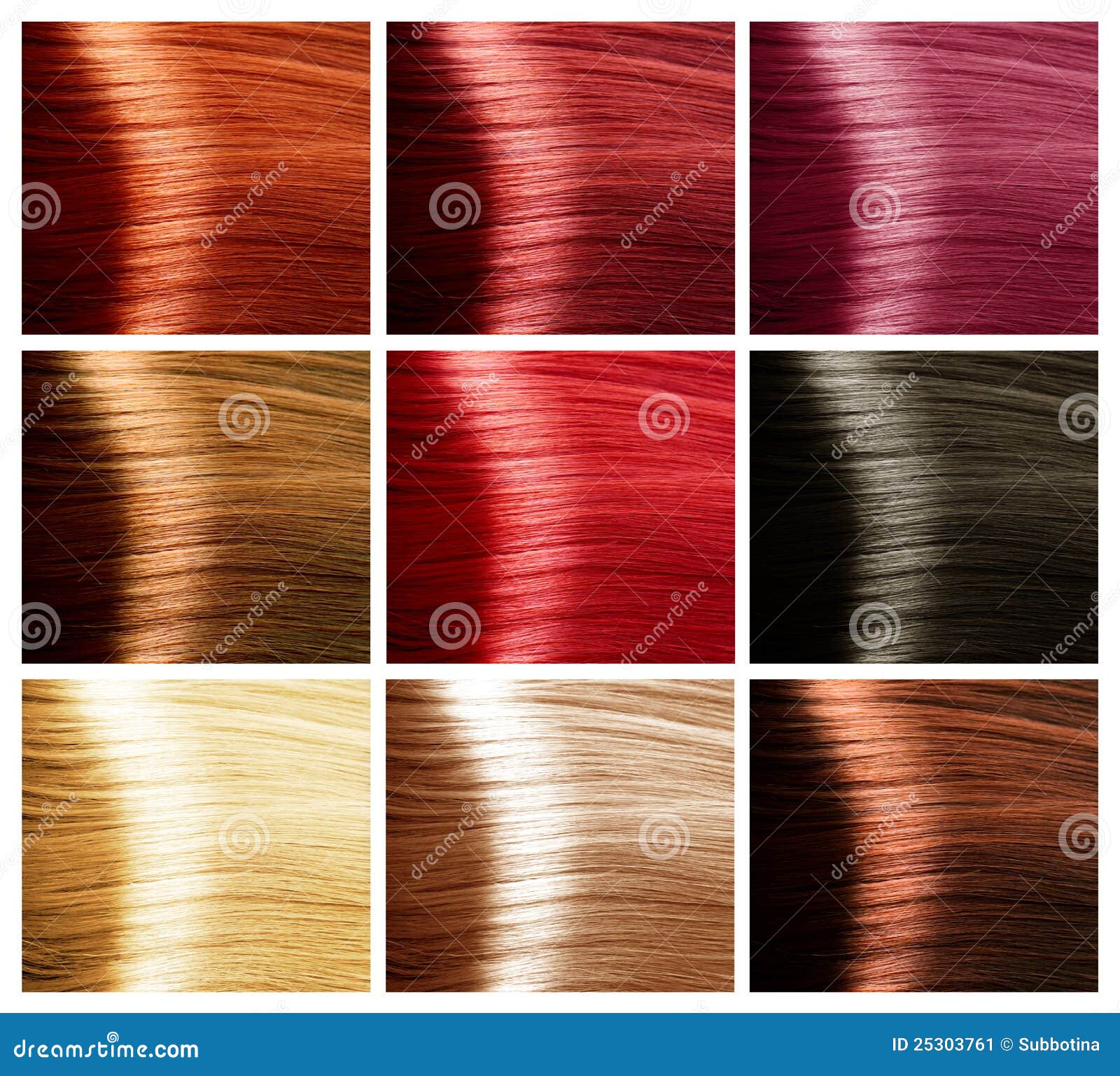Positionnement De Couleurs De Cheveu. Teintes Image stock - Image du ...