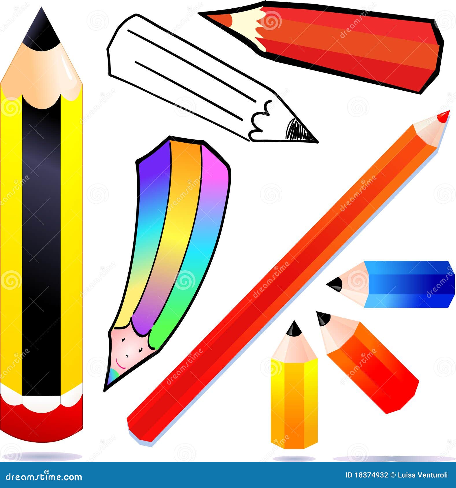 Positionnement De Graphisme De Crayons Illustration Stock ...