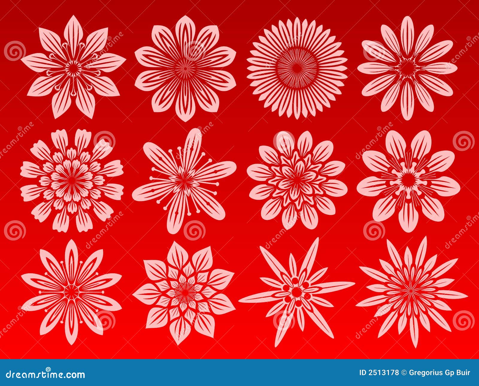 Positionnement De Graphisme De Fleur Illustration de Vecteur ...