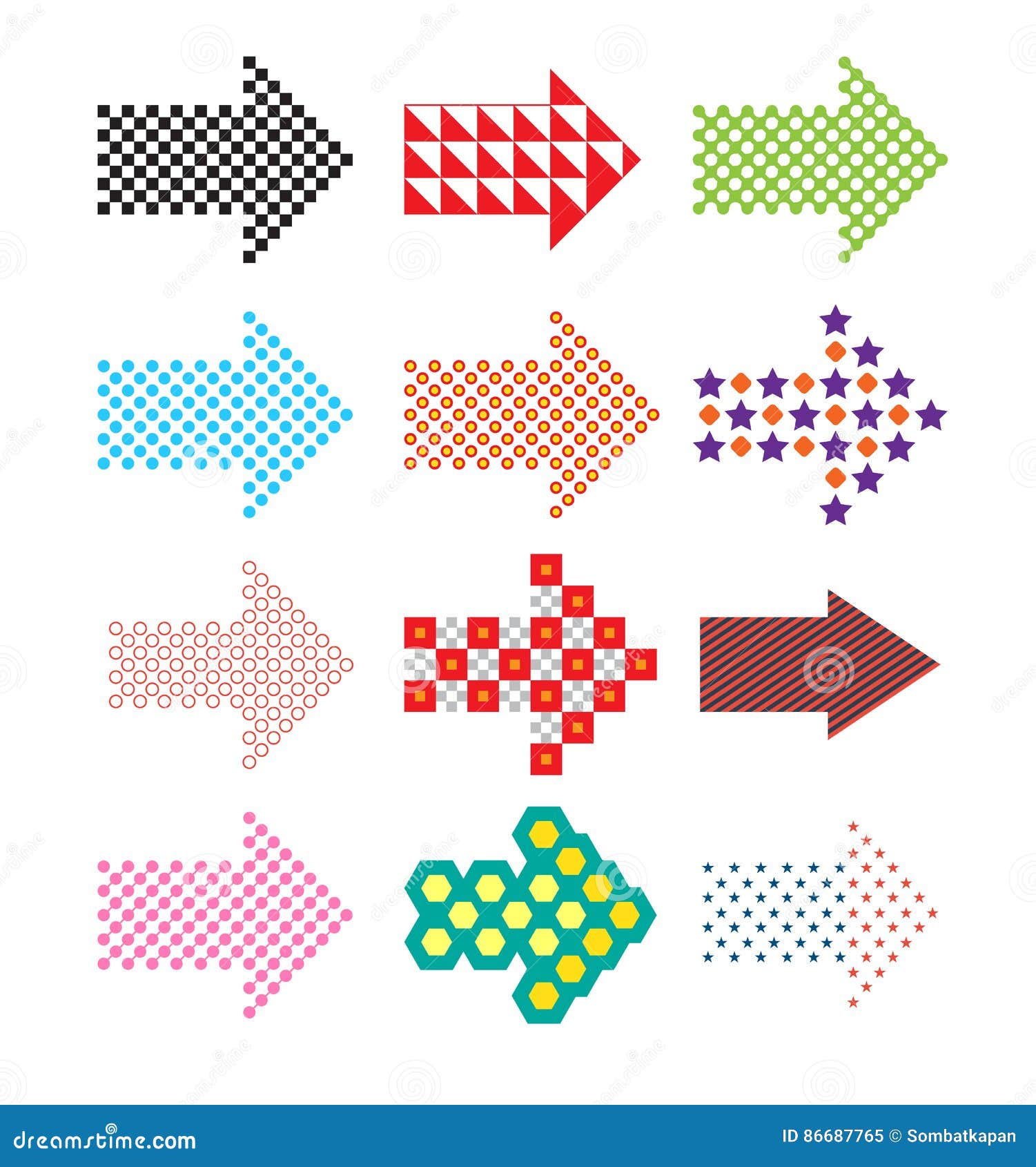 Positionnement De Graphisme De Signe De Flèche Illustration de Vecteur ...