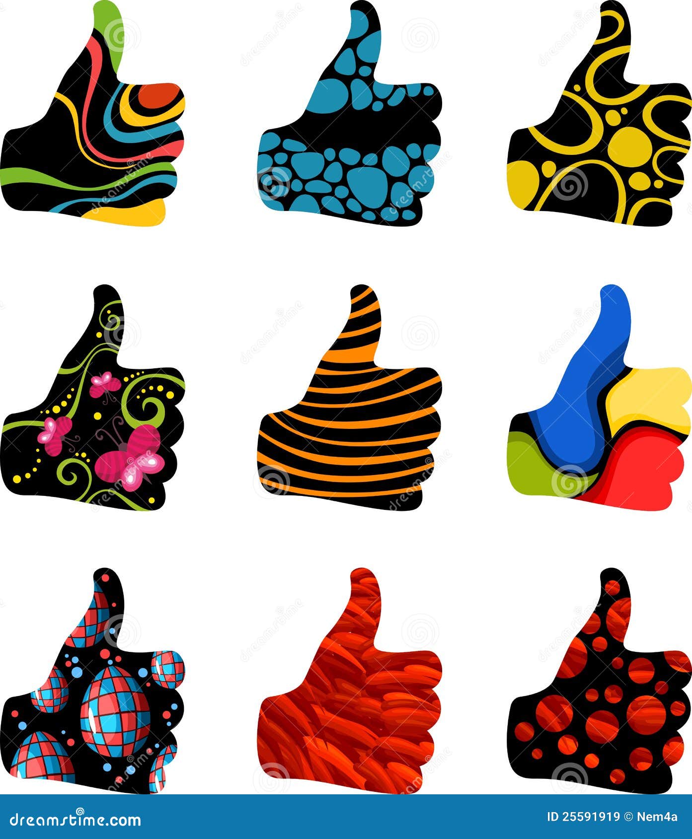 Positionnement de main illustration de vecteur. Illustration du heureux ...