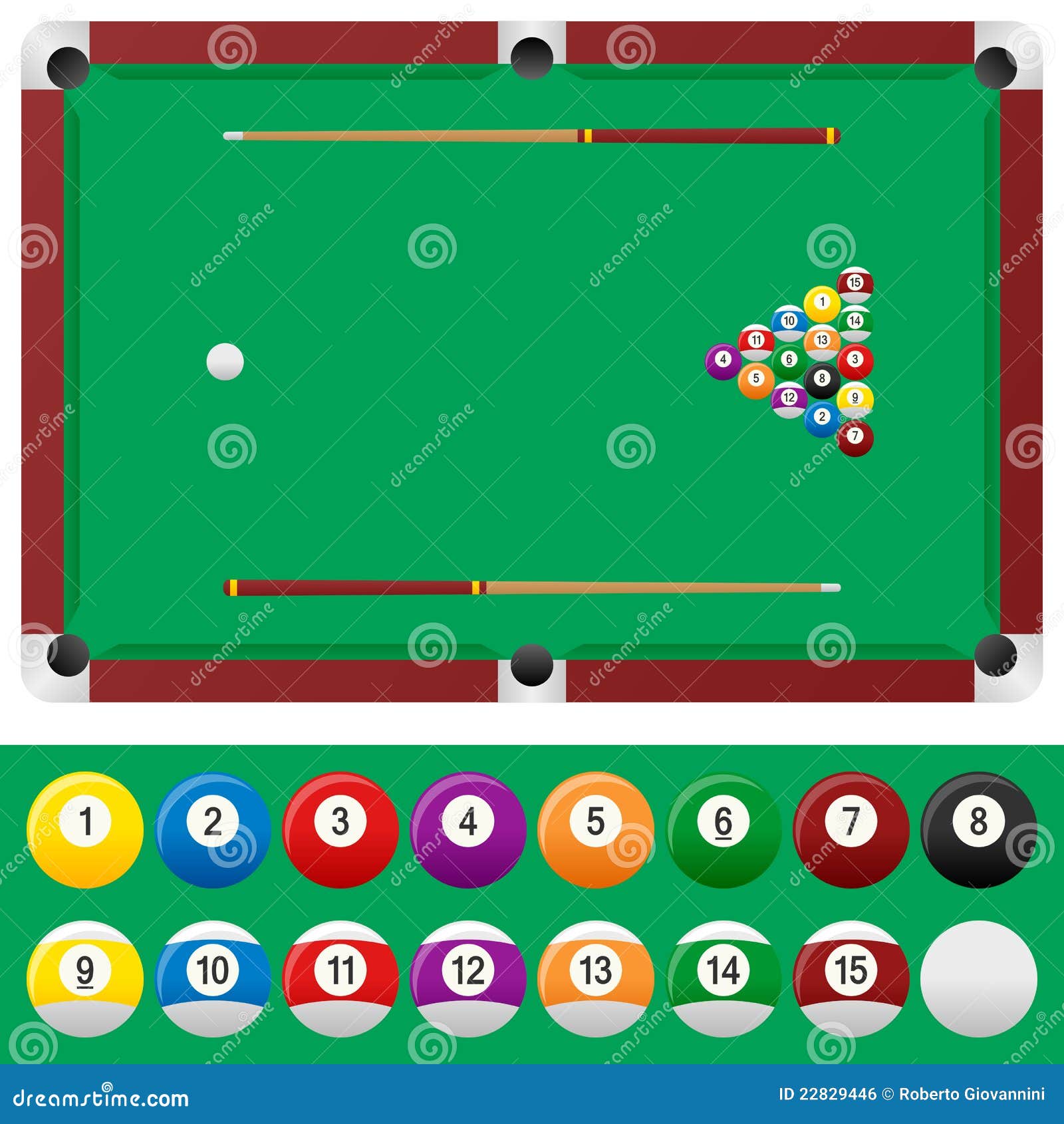 Positionnement De Tableau De Billard Illustration de Vecteur ...