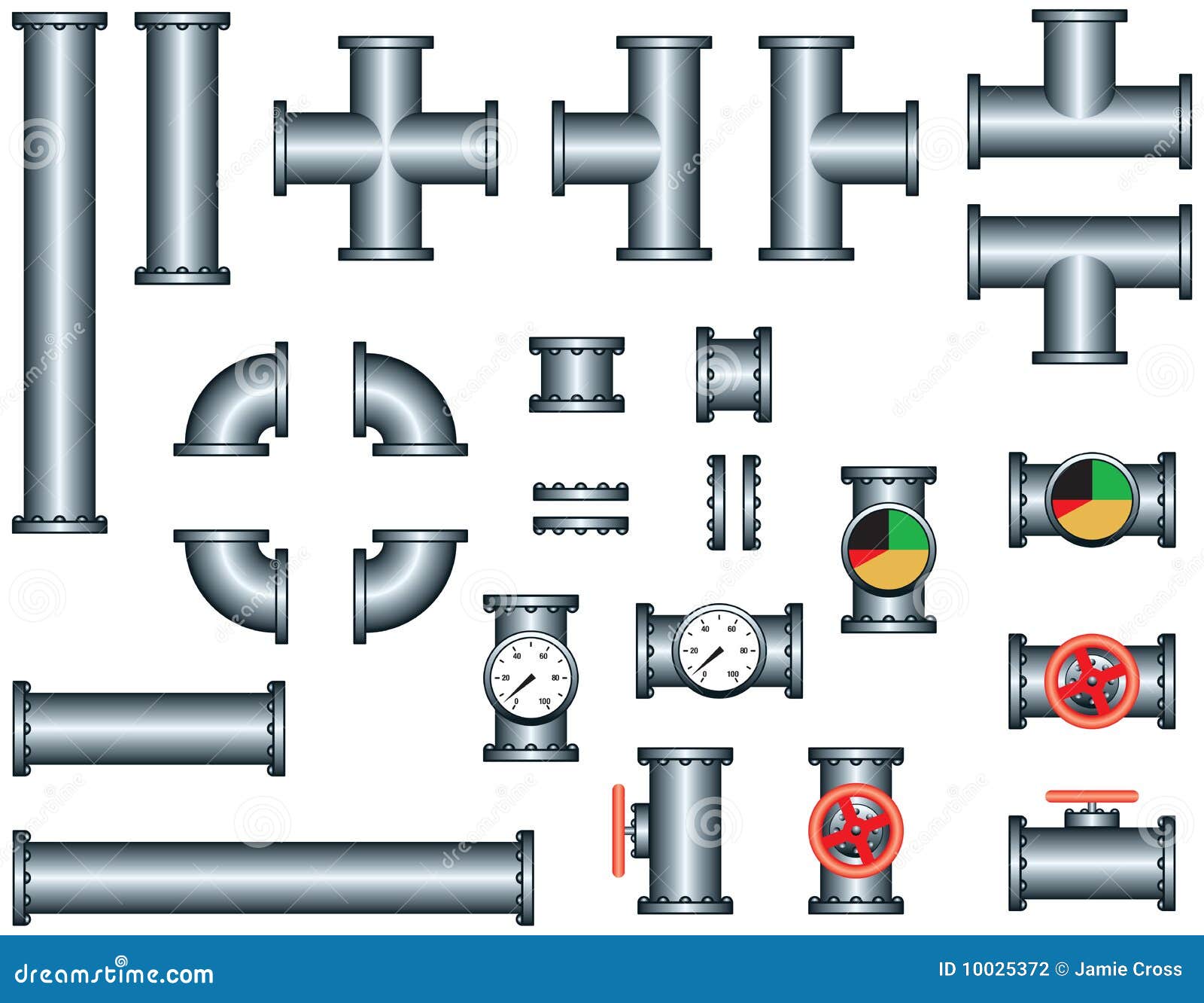 Positionnement De Tuyauterie De Pipe De Construction Illustration de ...