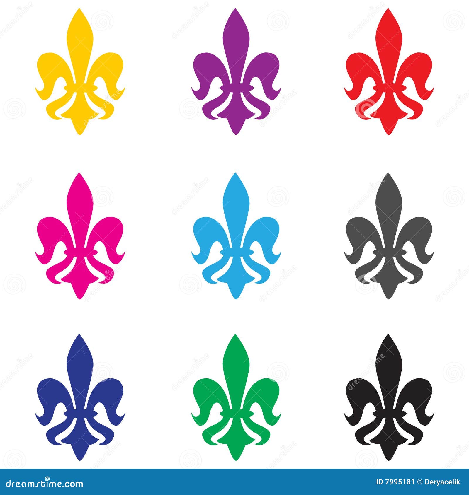 Positionnement De Vecteur De Fleur De Lys Illustration de Vecteur ...