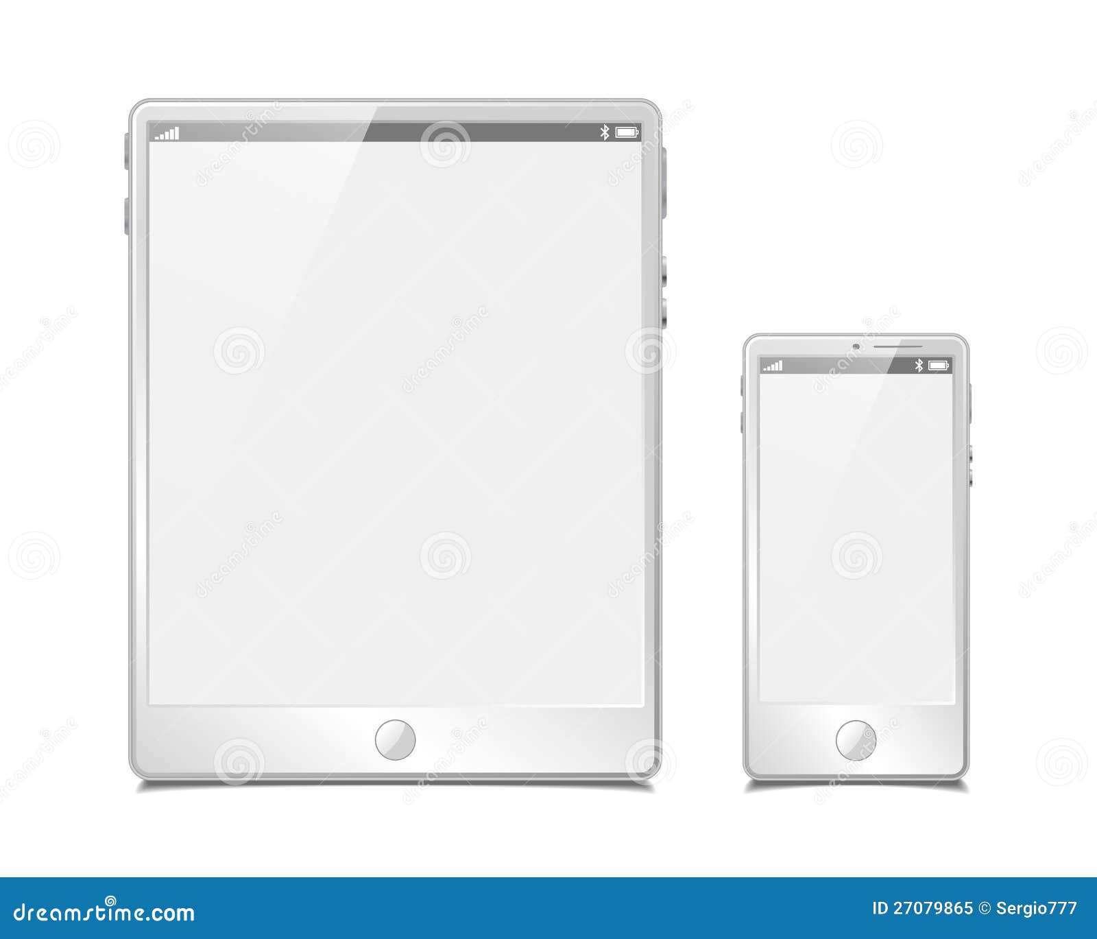 Positionnement, Tablette Et Smartphone De Vecteur Illustration de ...