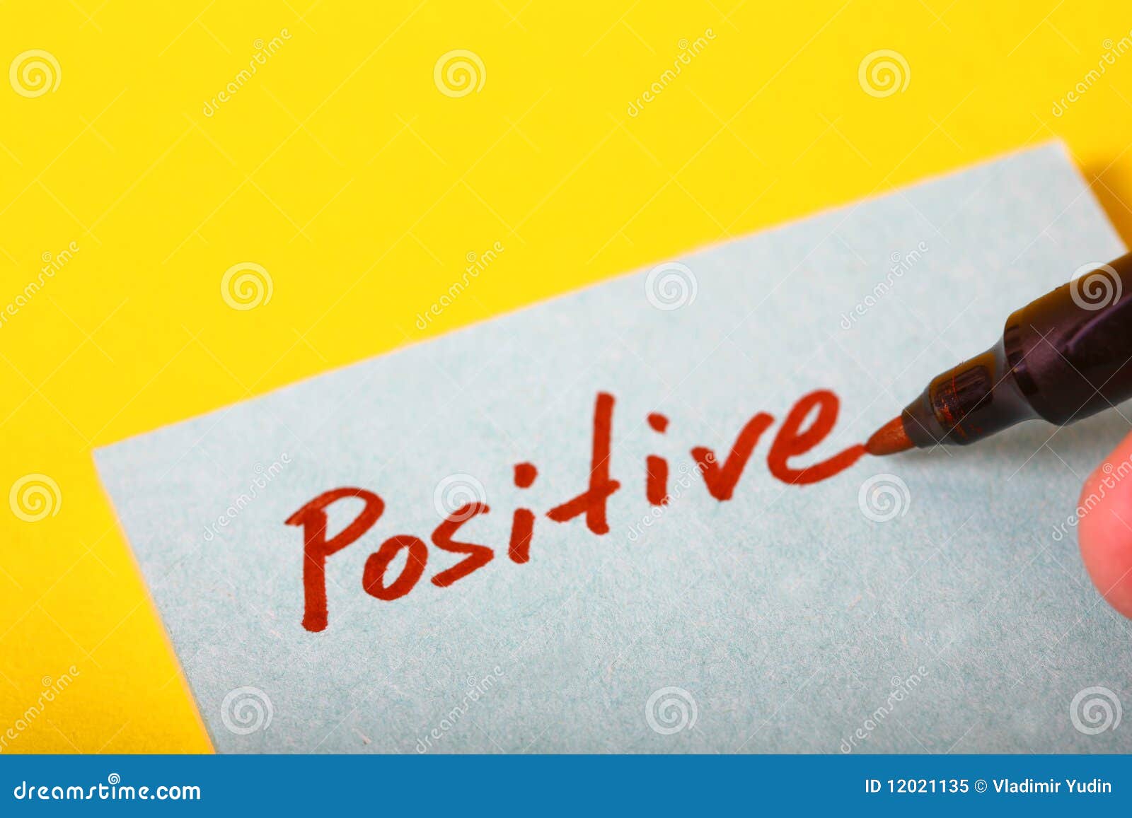 Positive stock image. Image of paper, yellow, positive - 12021135