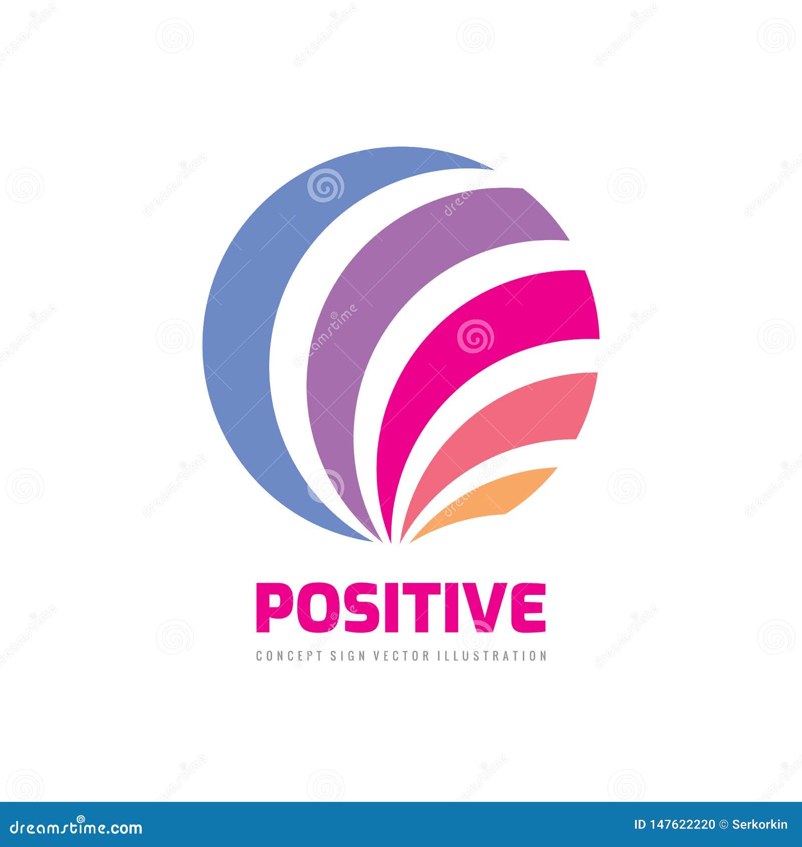 Positive Abstract Sphere - Vector Business Logo Design. Stock Vector ...