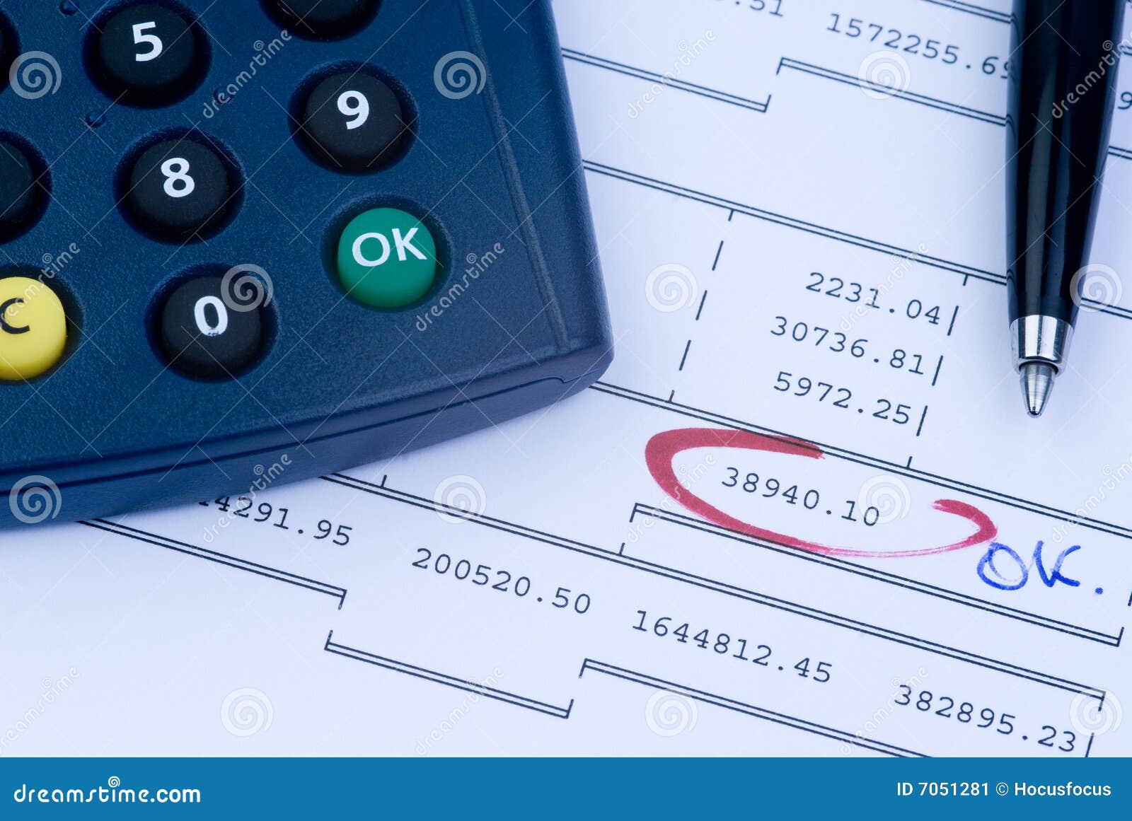 Positive account stock image. Image of financial, calculator - 7051281