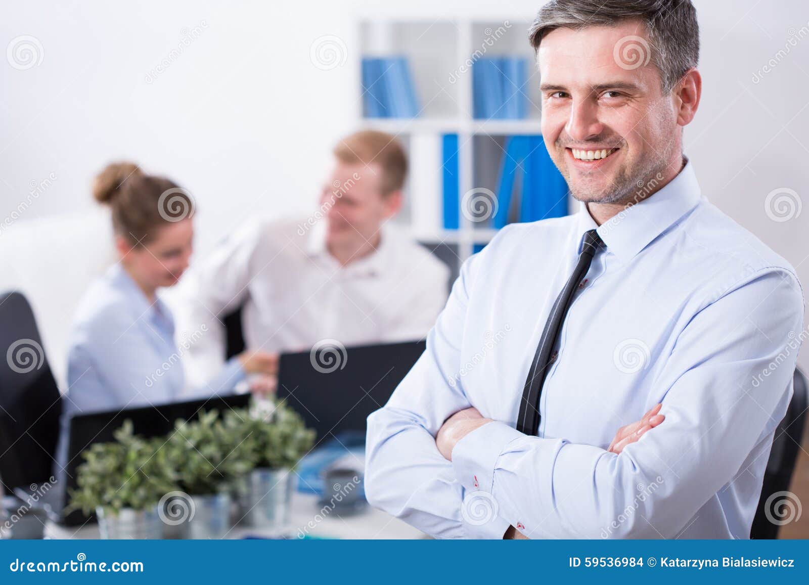 Positive Atmosphere in Office Stock Photo - Image of colleagues, boss ...