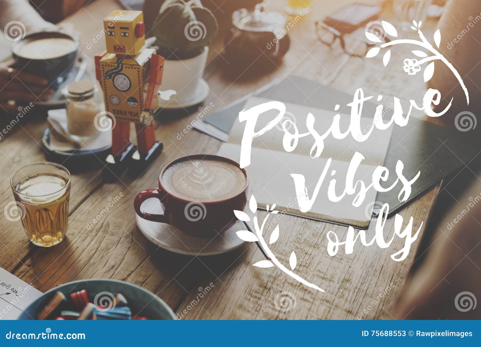 Positive Attitude Motivation Inspiration Thinking Concept Stock Image ...