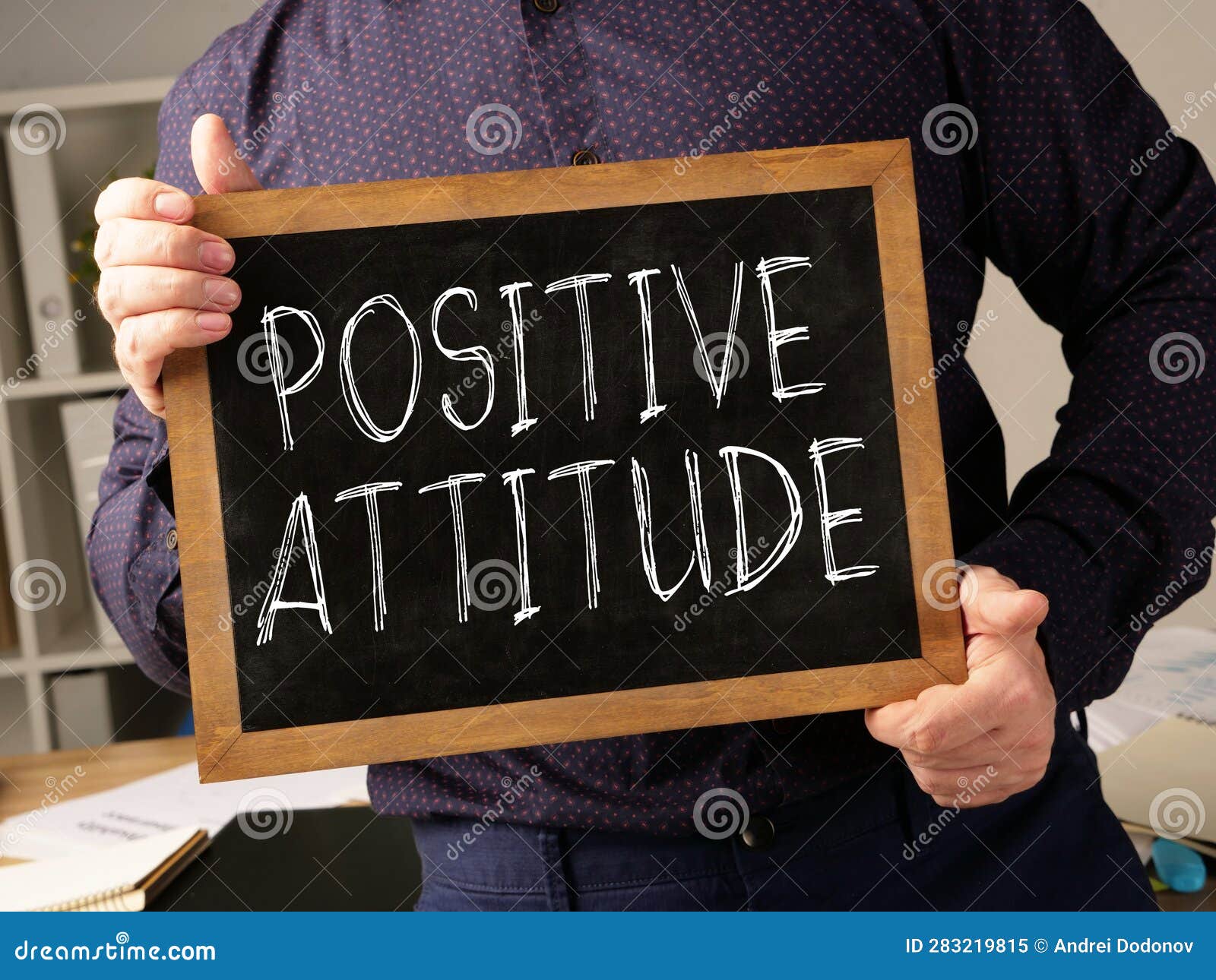 Positive Attitude is Shown Using the Text Stock Image - Image of ...